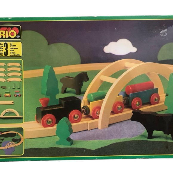 BRIO | Toys | Complete Brio 332 Wood Railway Train Set With Original ...